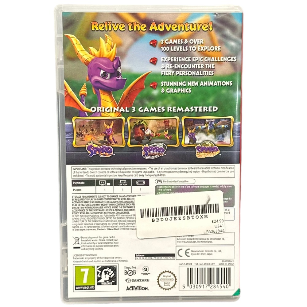 Pre-owned Spyro: Reignited Trilogy (Switch) - Own4Less